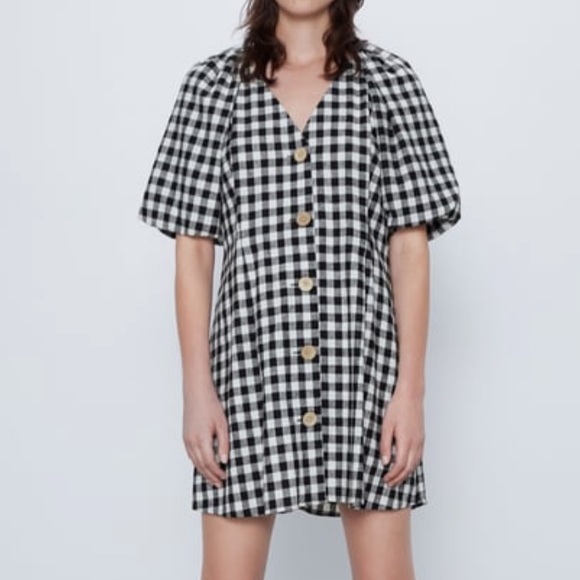 Zara | Dresses | Zara Checkered Mini Dress | Poshmark